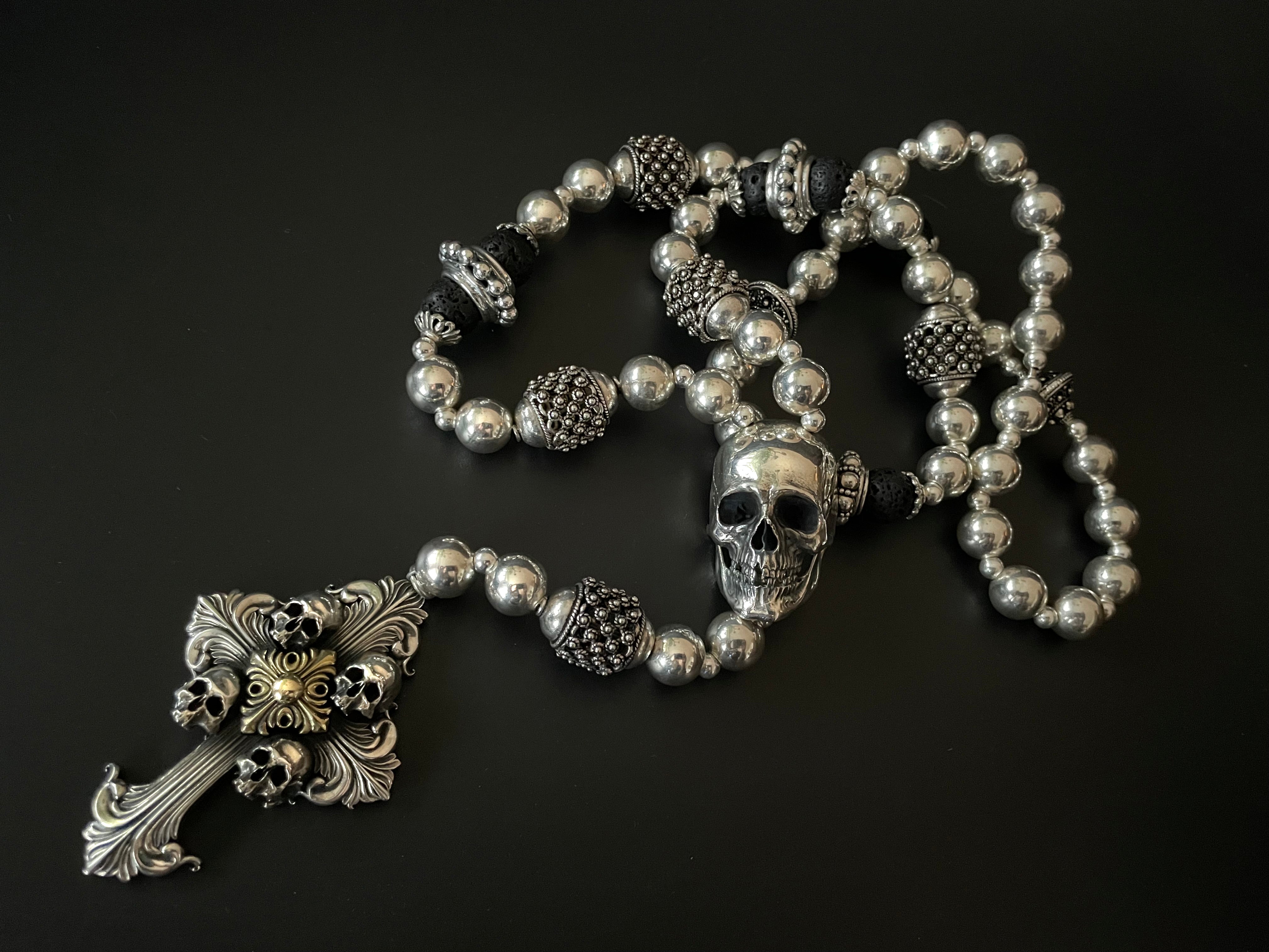 Deus Vult Templar Cross Skull Rosary – Mortis Ores