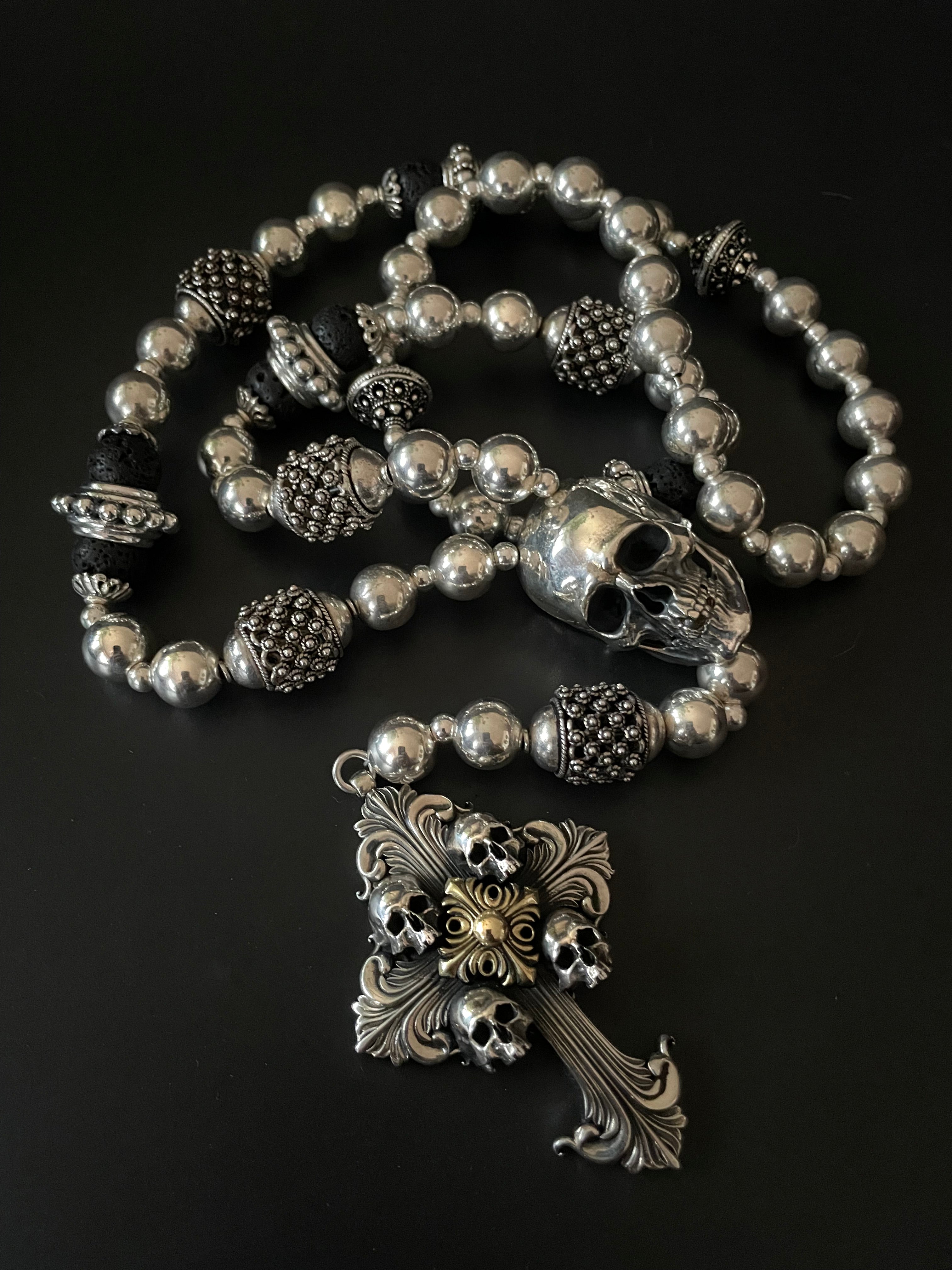 Deus Vult Templar Cross Skull Rosary – Mortis Ores