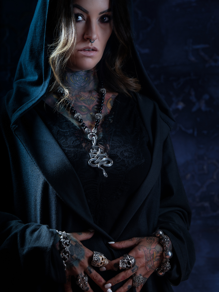 Leviathan Cross Snake Necklace Set – Mortis Ores